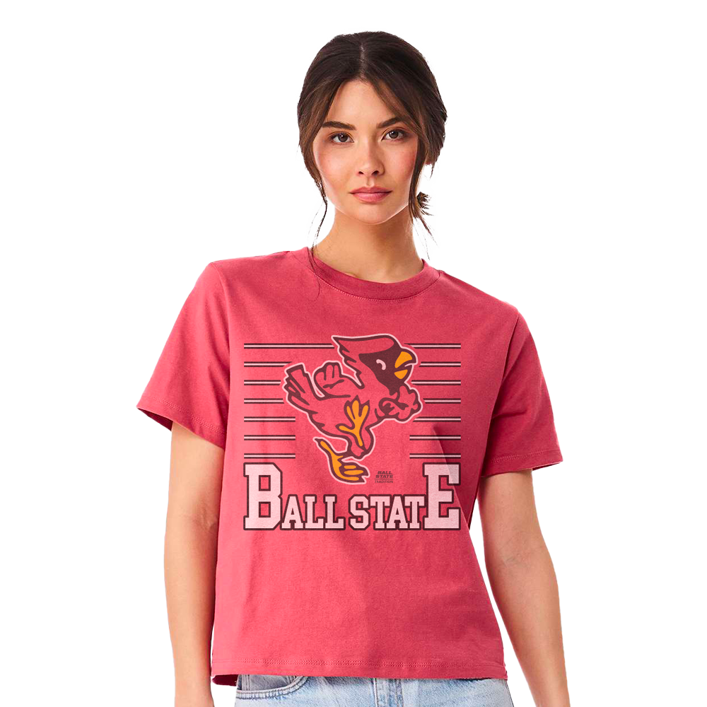 Ball State Dancing Charlie Womens Boxy T-Shirt | Ball State University